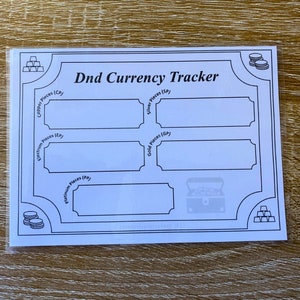 Dnd Money and Currency Tracker - Resource, Conversion and Inventory Aid ...