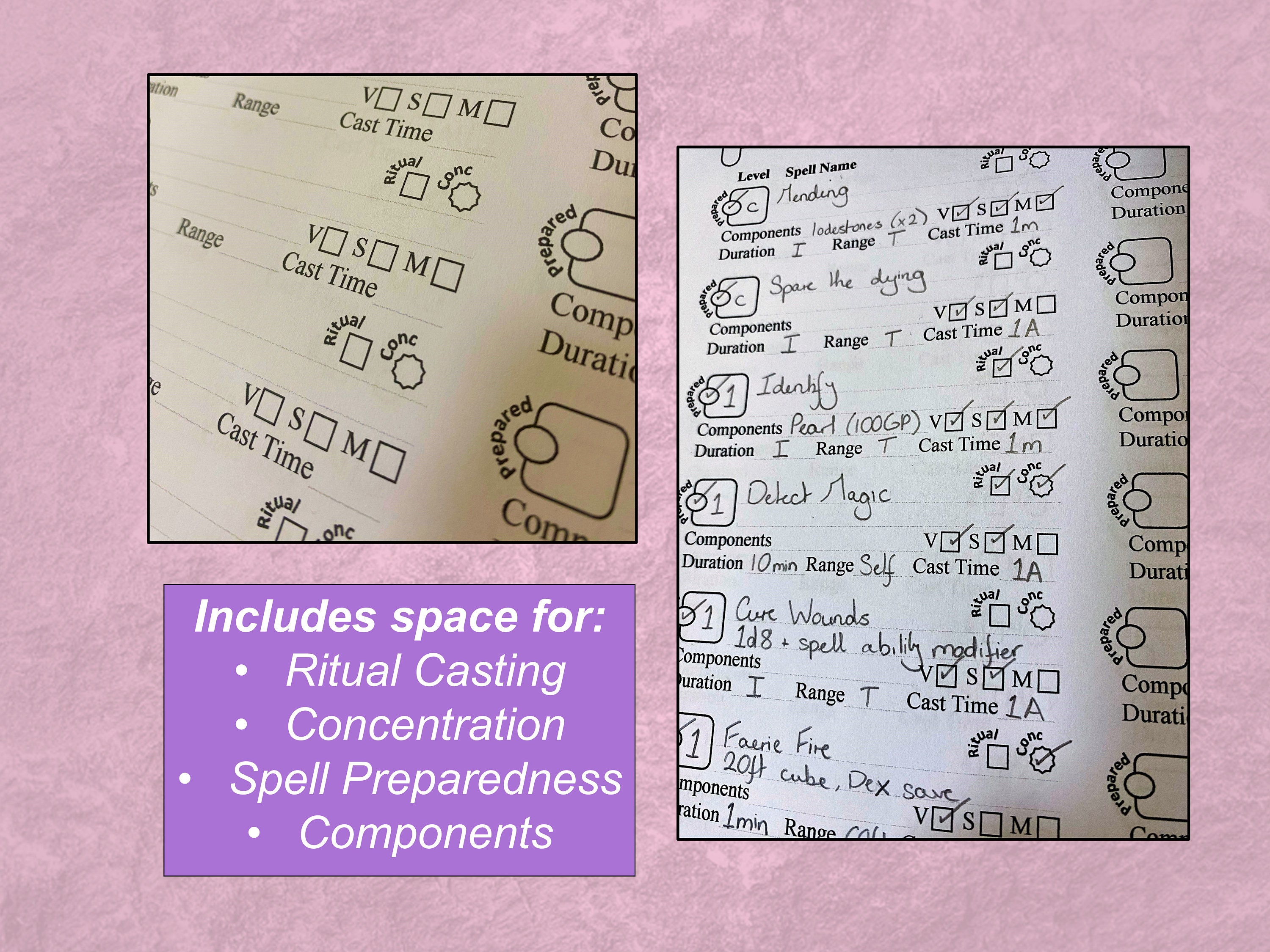Dnd A4 Spell Sheet Spell Slot Tracker Suitable for ALL Classes Form ...