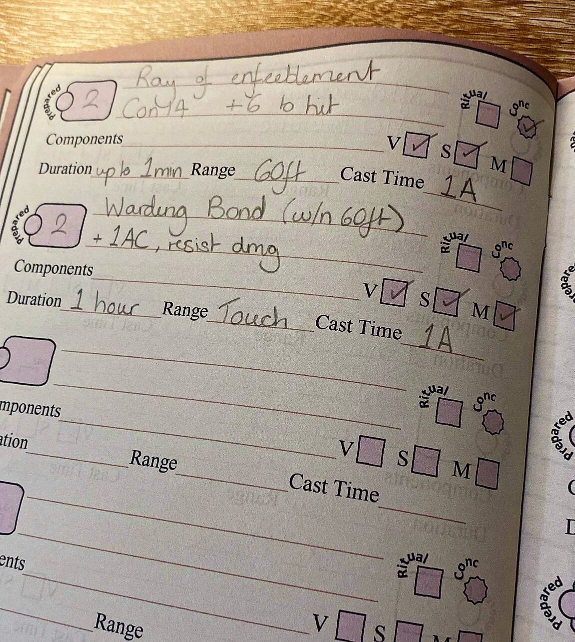 Dnd Cleric Immersive Spell Book With Spell Slot Trackers – Dungeons and ...