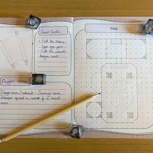 Dnd Immersive A5 Campaign Journal - Tabletop Game Adventure Digital ...