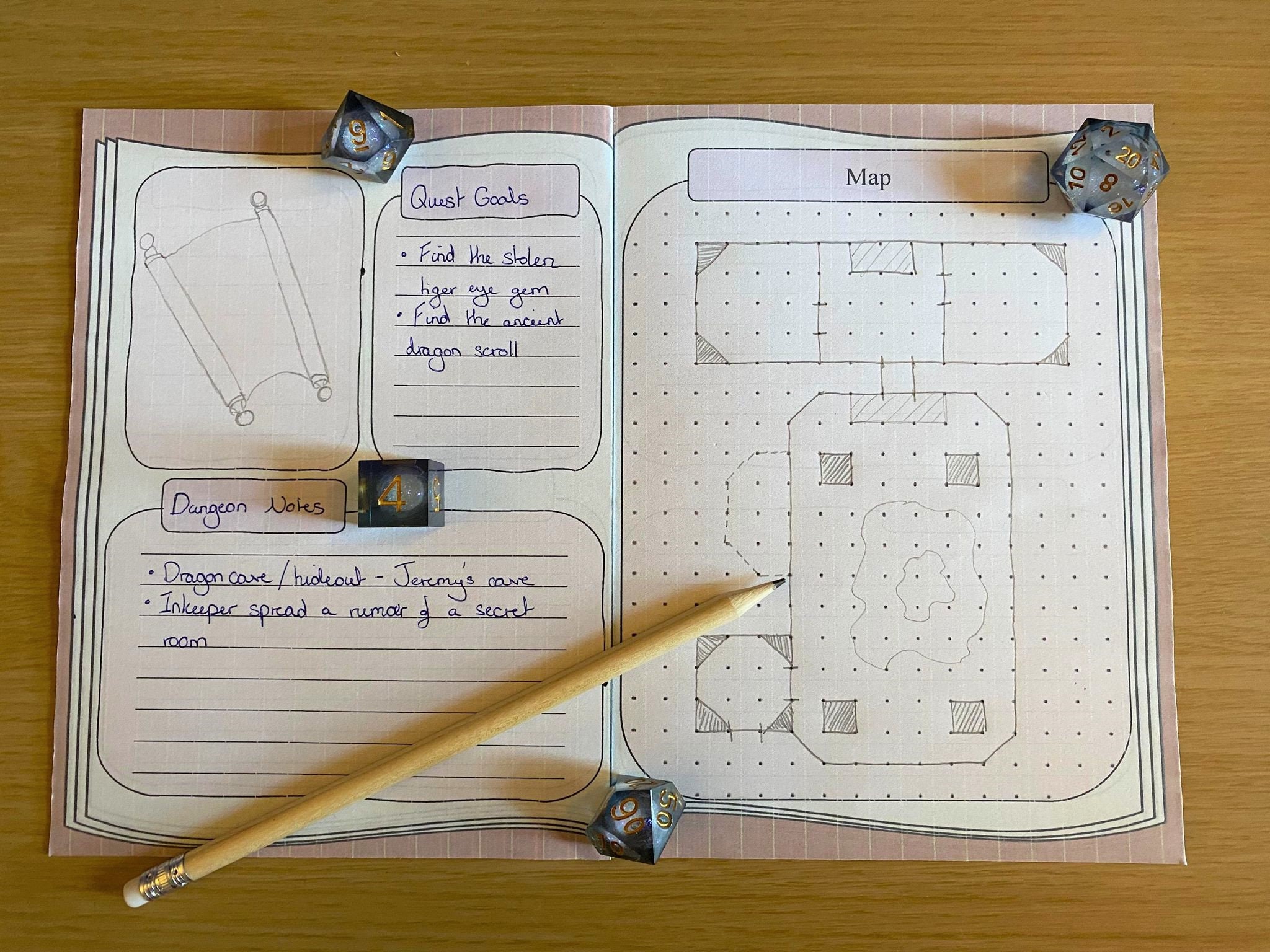 Dnd Immersive A5 Campaign Journal Tabletop Game Adventure - Etsy