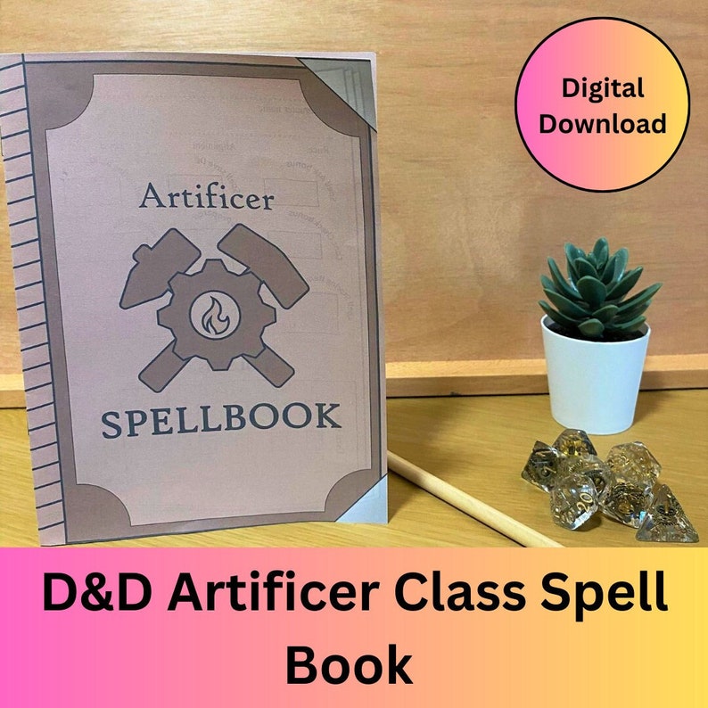 DND Artificer Immersive Spell Book With Spell Slot Trackers - Etsy