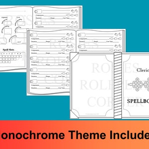 Dnd Cleric Immersive Spell Book With Spell Slot Trackers – Dungeons and ...