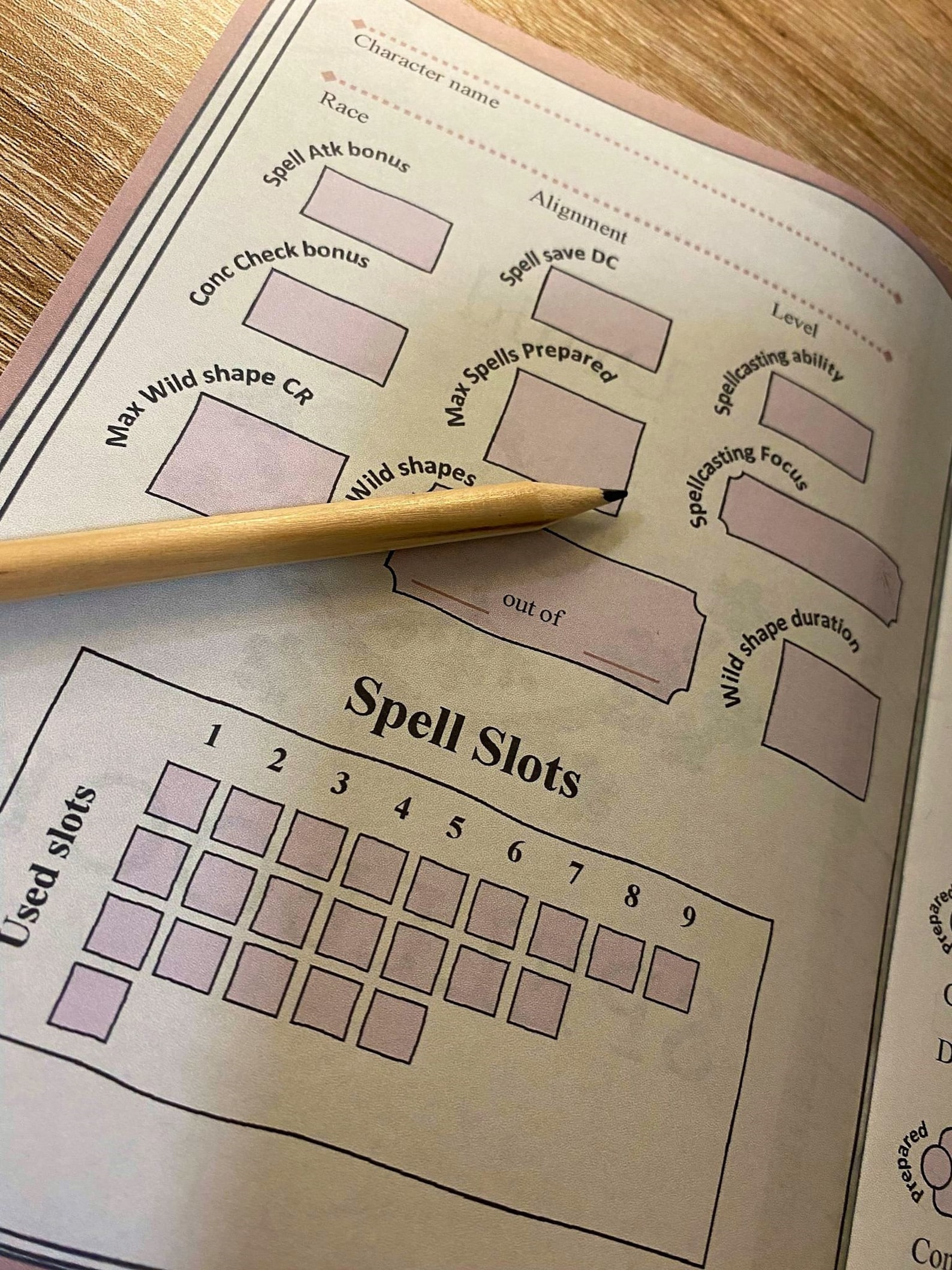 Dnd Druid Bundle Wild Shape Sheets, Spell & Ability Tracker and ...