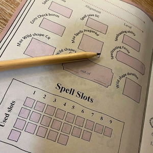 Dnd Druid Immersive Spell Book With Spell Slot Trackers – Dungeons and ...