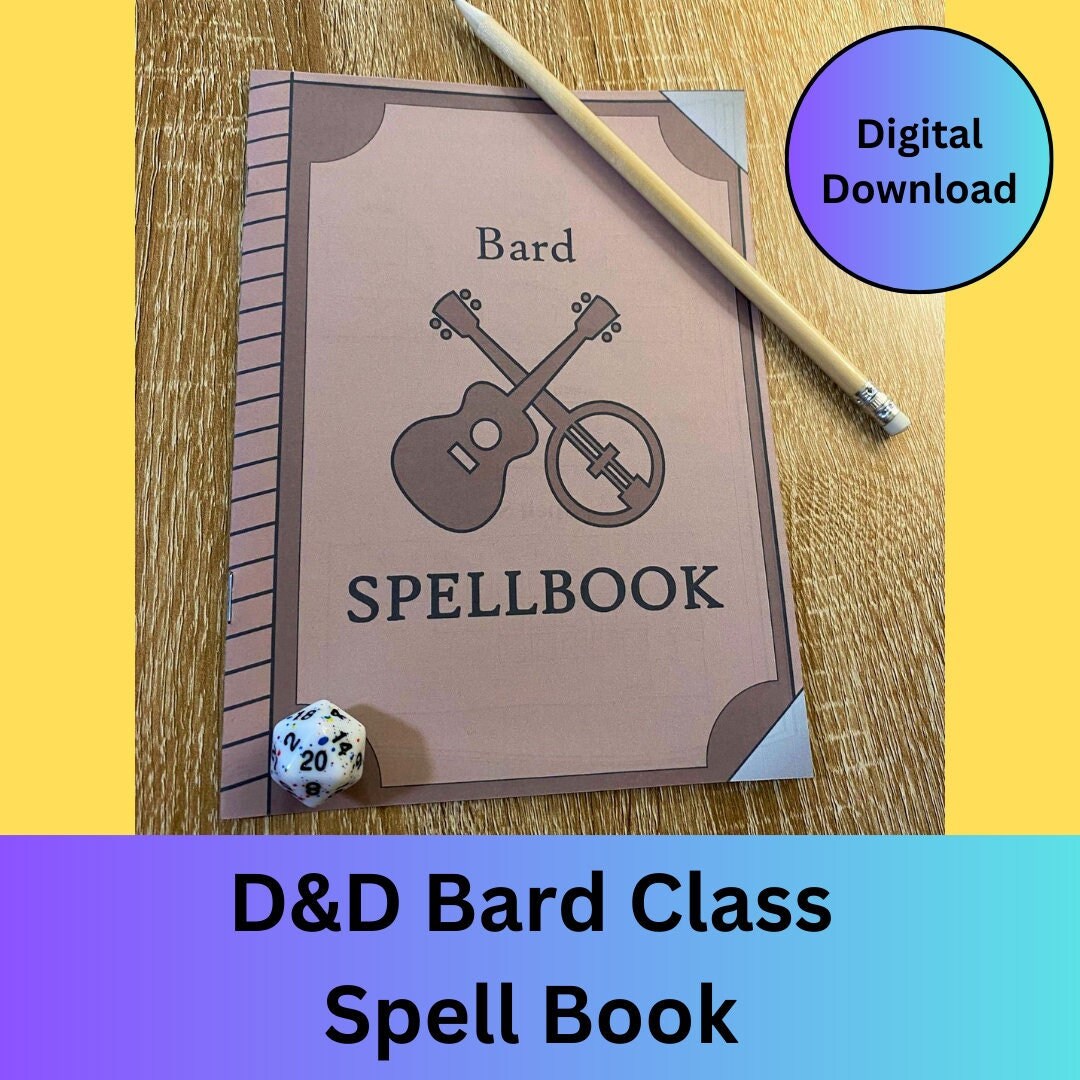 DND Bard Immersive Spell Book With Spell Slot Trackers - Etsy