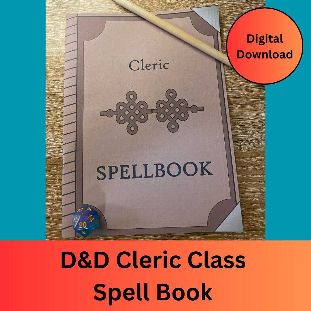 DND Cleric Immersive Spell Book With Spell Slot Trackers - Etsy