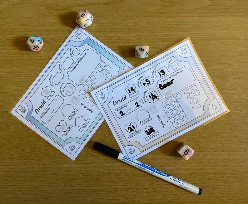 Druid Spell Slot Tracker Bundle – Multiple Themes – Dnd 5E – Digital ...
