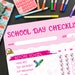 School Day Checklist, Editable School Checklist, School Day Routine for ...