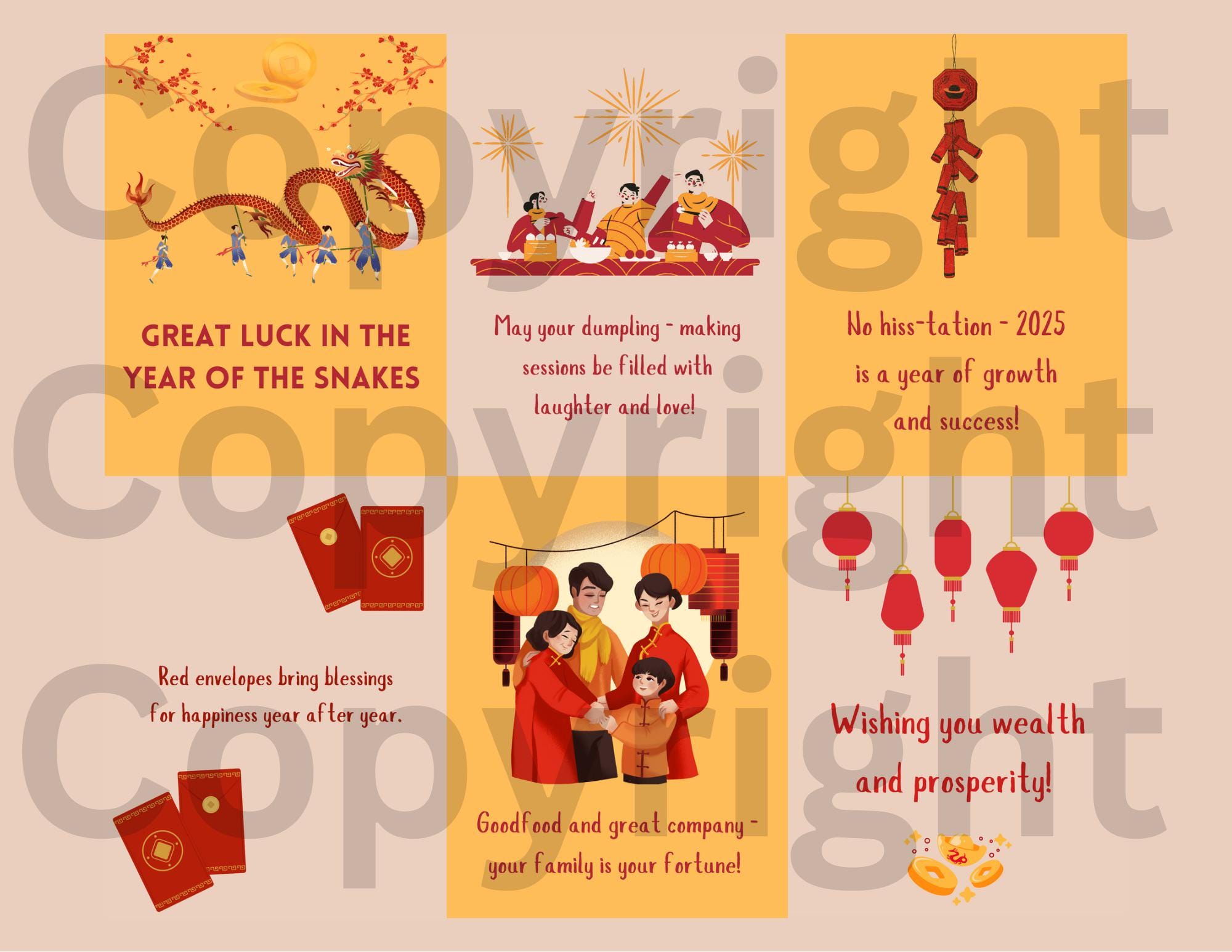 6 Chinese New Year 2025 Printables | Year of the Snake Party ...