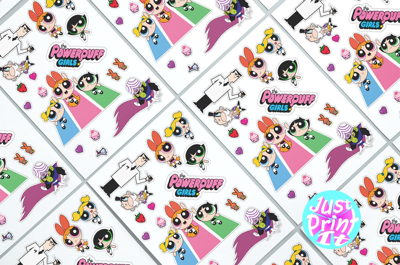 Powerpuff Girls Sticker Sheet/powerpuff Girls - Etsy