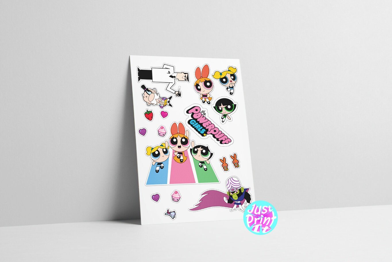 Powerpuff Girls Sticker Sheet/powerpuff Girls - Etsy