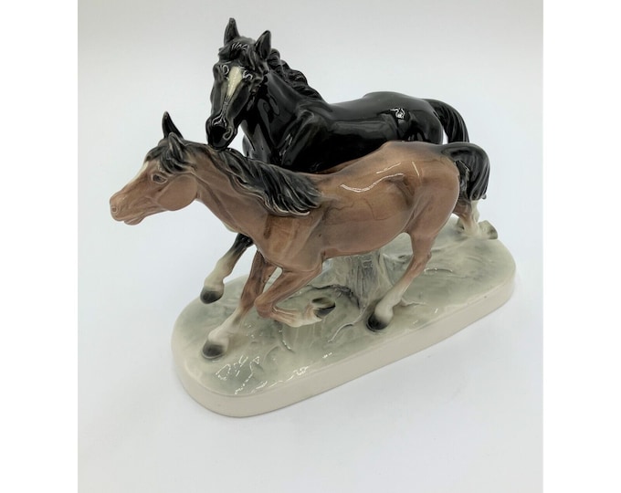 Very Rare Hertwig Katzhütte Porcelain Horses Figurine-1914-1945 ...