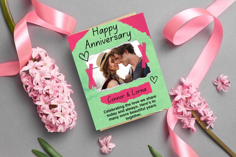 Printable Anniversary Card Digital Download | Anniversary Card Template ...