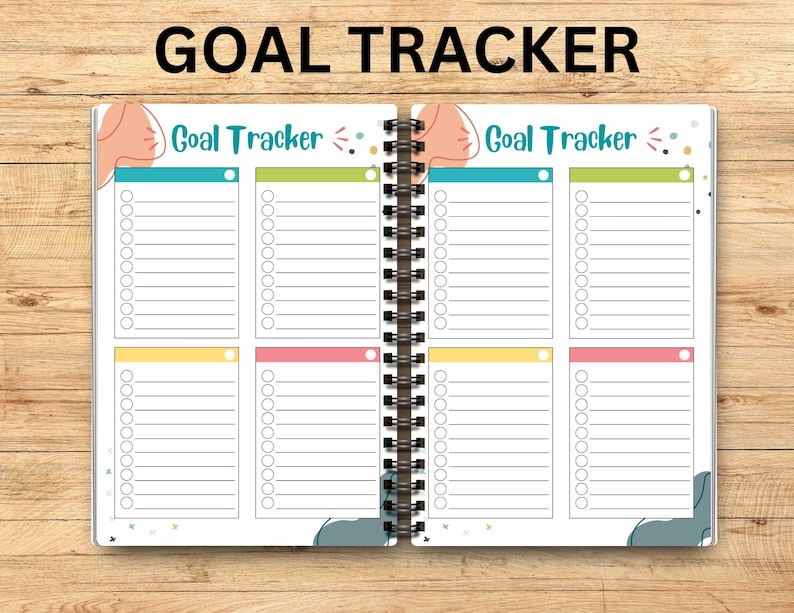 Vibrant Progress Planner Digital | Daily Planner | Goal Setting Planner ...
