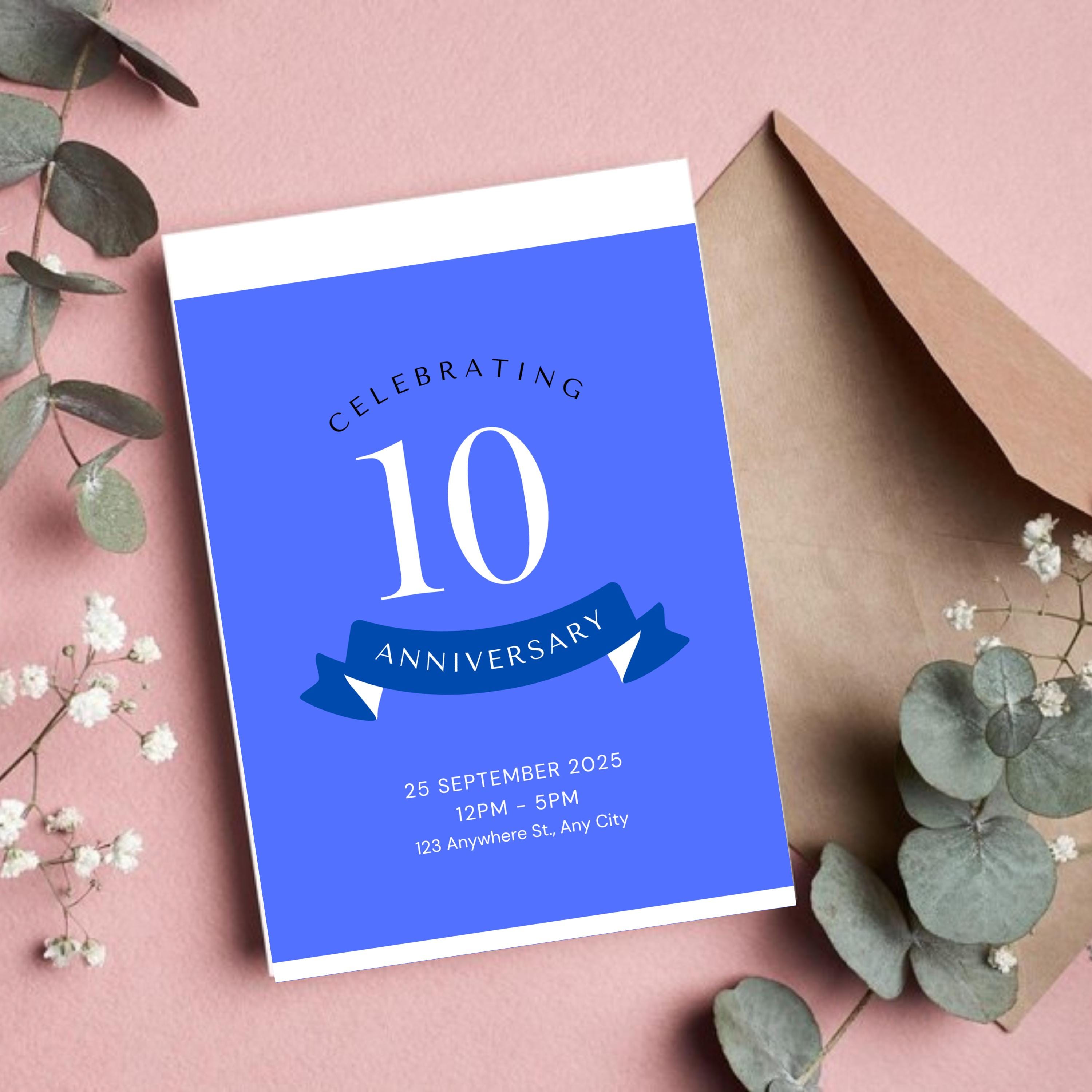 Anniversary Card Anniversary Card for Client Customized Business ...