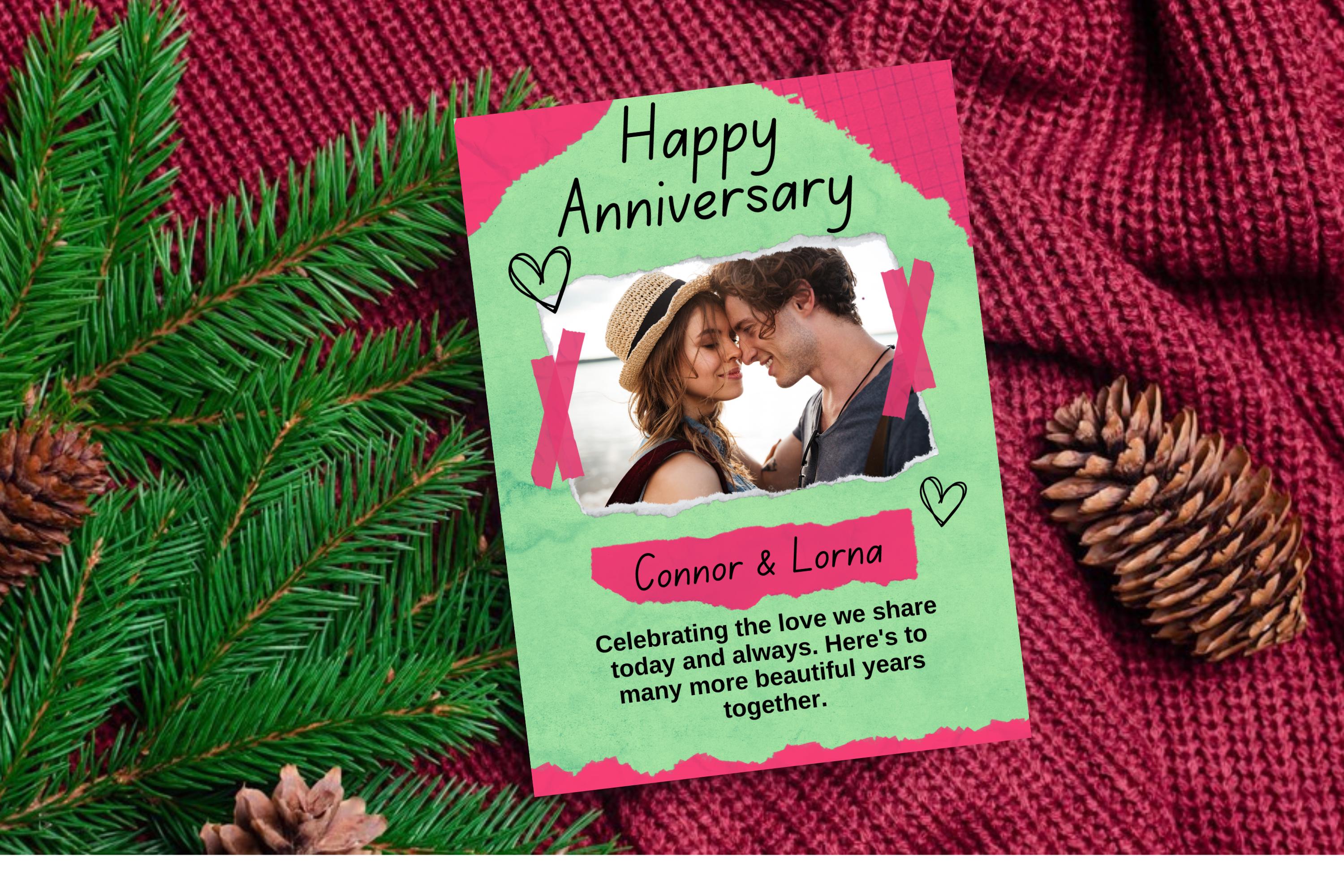 Printable Anniversary Card Digital Download | Anniversary Card Template ...
