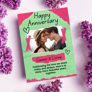 Printable Anniversary Card Digital Download | Anniversary Card Template ...