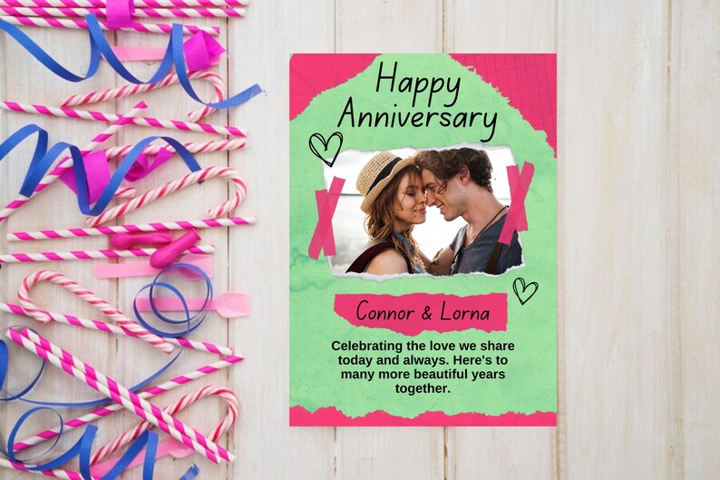 Printable Anniversary Card Digital Download | Anniversary Card Template ...