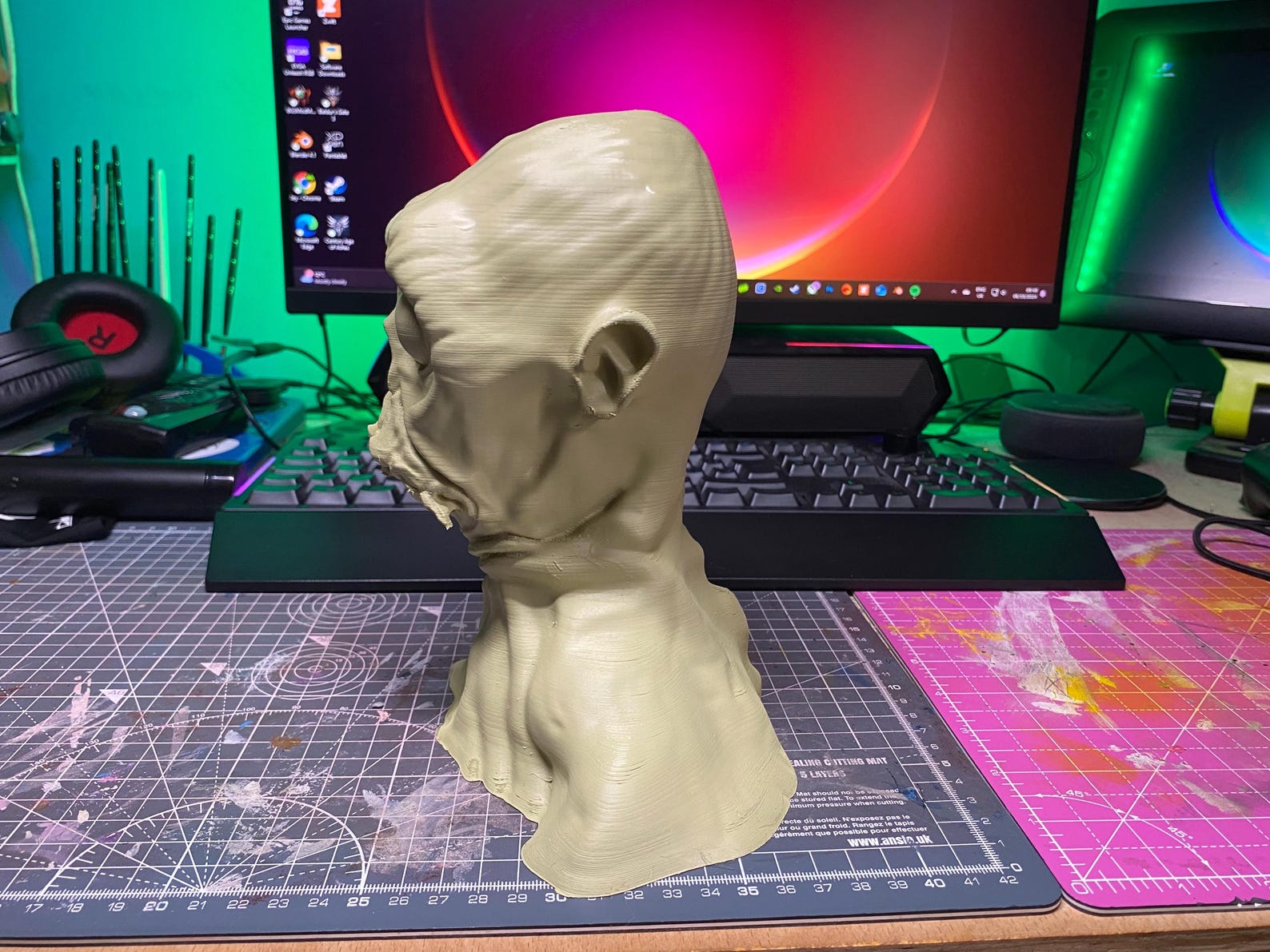 Voodoo Shrunken Head Prop Life Size 3D Printed Halloween Prop PRIMED ...