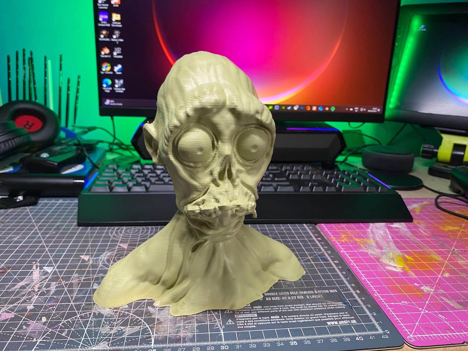 Voodoo Shrunken Head Prop Life Size 3D Printed Halloween Prop PRIMED ...