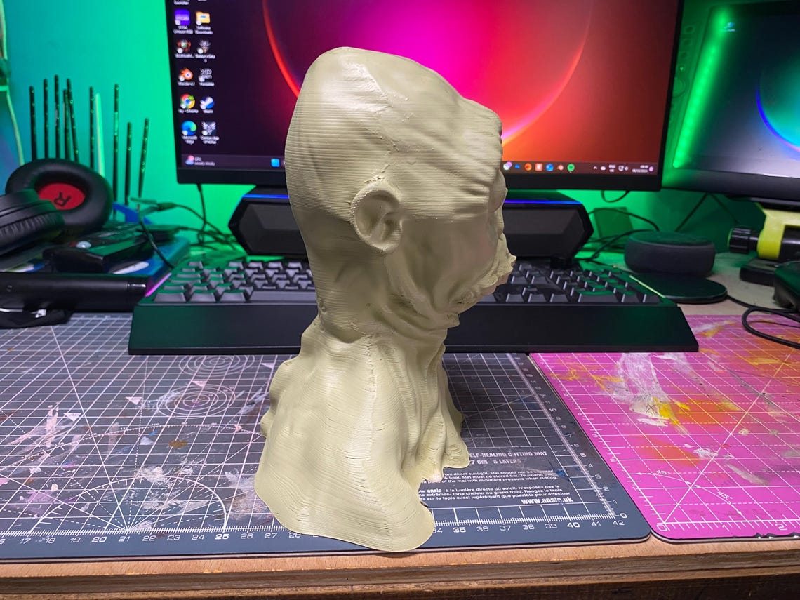 Voodoo Shrunken Head Prop Life Size 3D Printed Halloween Prop PRIMED ...