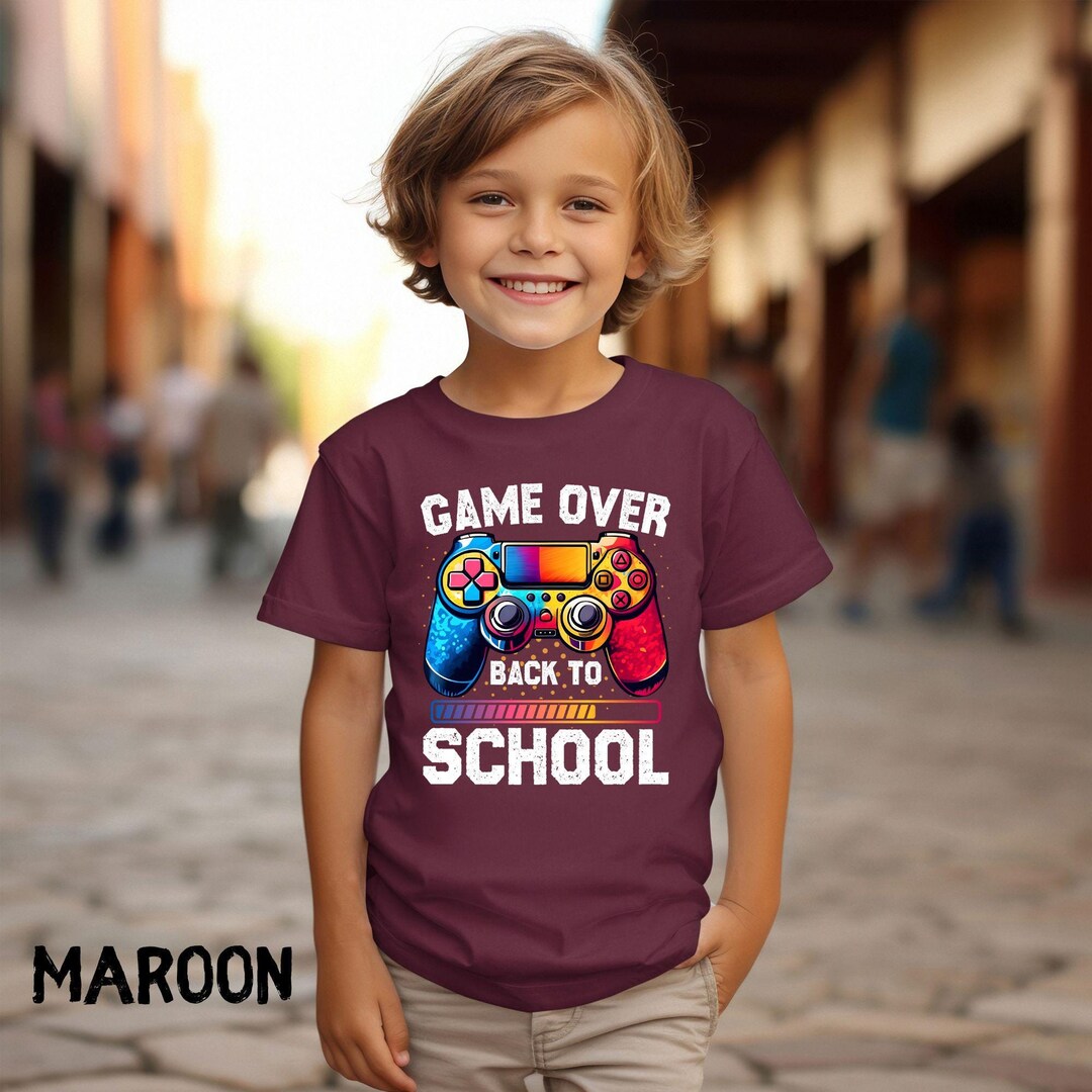 Game Over Back to School Shirt, Gamer Kid Shirt, Gamer School Shirt ...