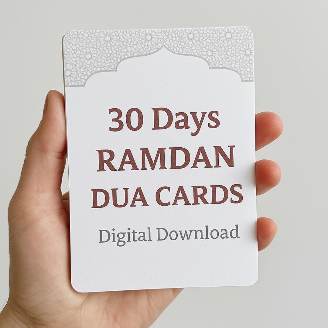 30 Ramadan Dua Cards, Dua Printable Ramadan Prayer Card, Islamic Flash ...