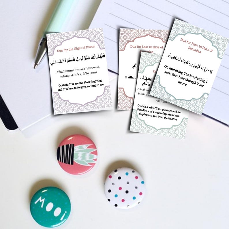 30 Ramadan Dua Cards, Dua Printable Ramadan Prayer Card, Islamic Flash ...