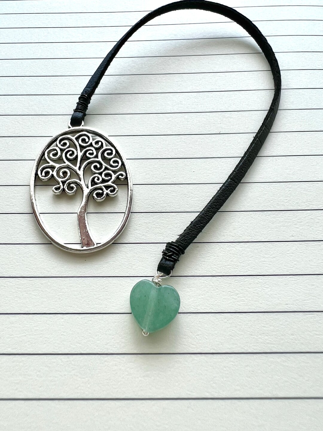 Minimalist Bookmark / Tree of Life Bookmark / Jade Bookmark / Gift for ...