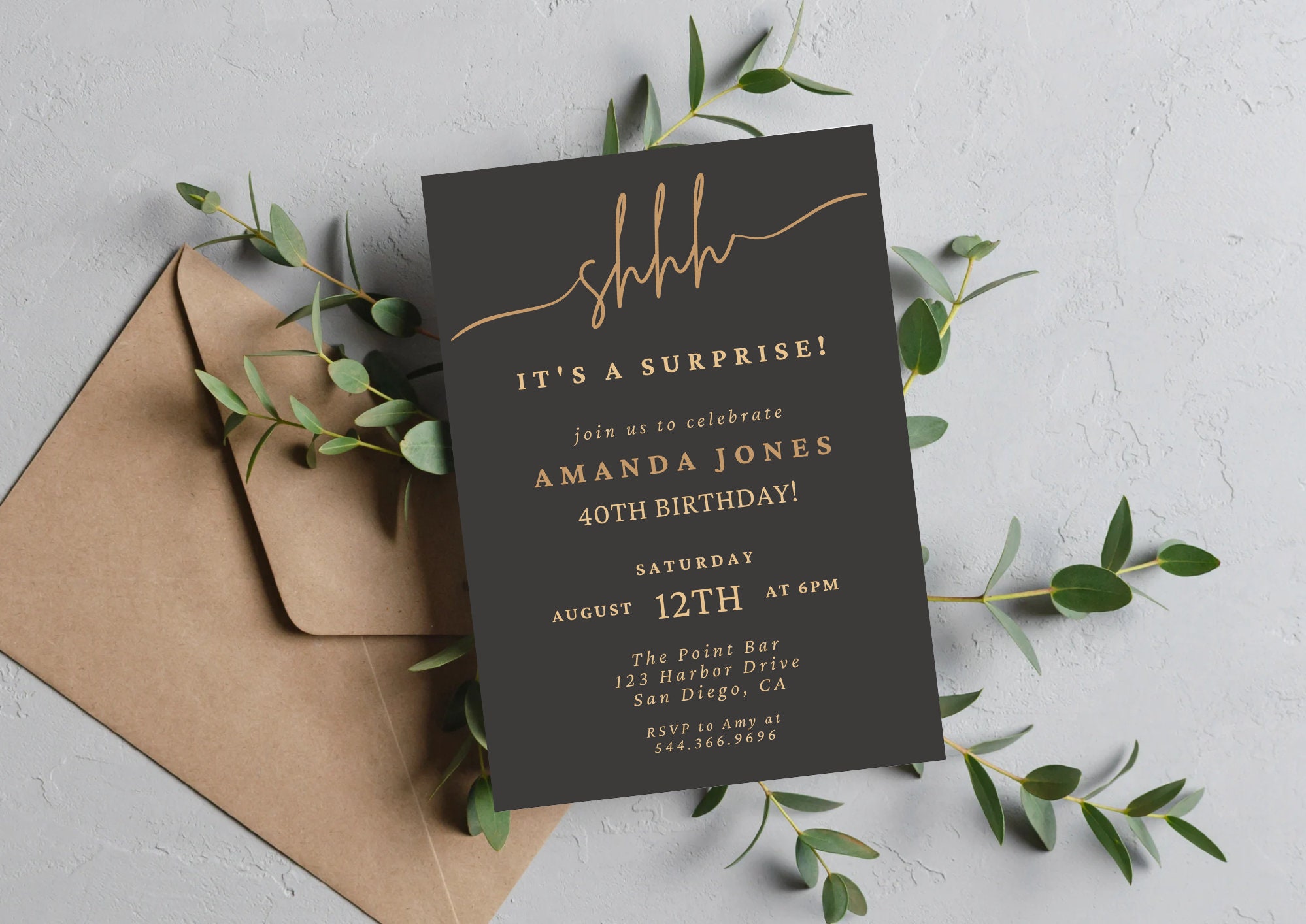 It's a Surprise Birthday Party Invitation | Surprise Party Template ...