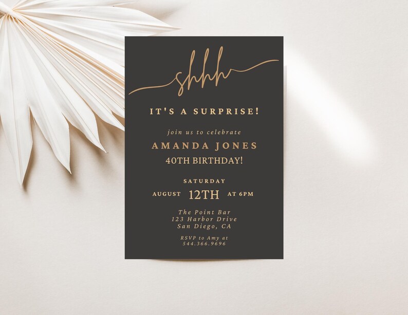 It's a Surprise Birthday Party Invitation | Surprise Party Template ...