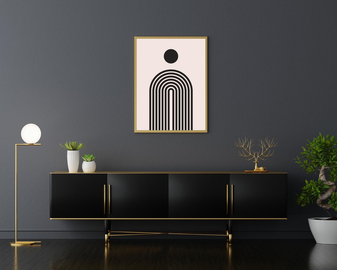 Continuous Line Art Raibow Simple Line Art Abstract Line Drawing Poster ...