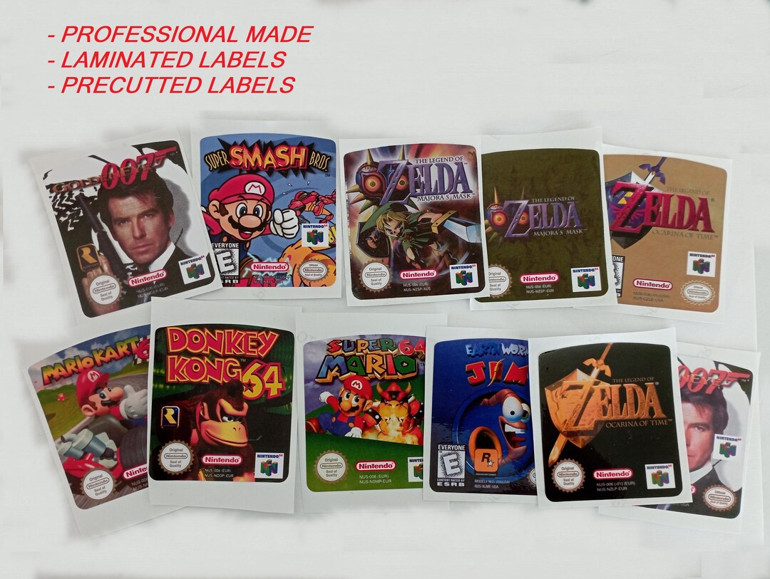 Label / Sticker for Restore Nintendo 64 N64 Games Cartridges (contact ...