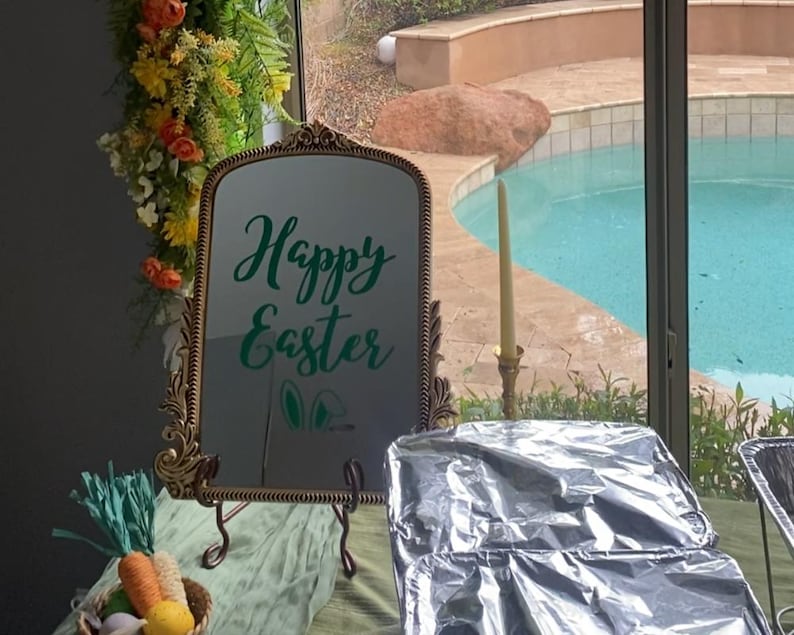 Dessert Table Signage Mirror | Gold Mirror Sign| Baby Shower Treat ...