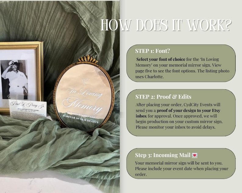 In Loving Memory Sign | Memorial Wedding Sign | Gold Mirror Wedding ...
