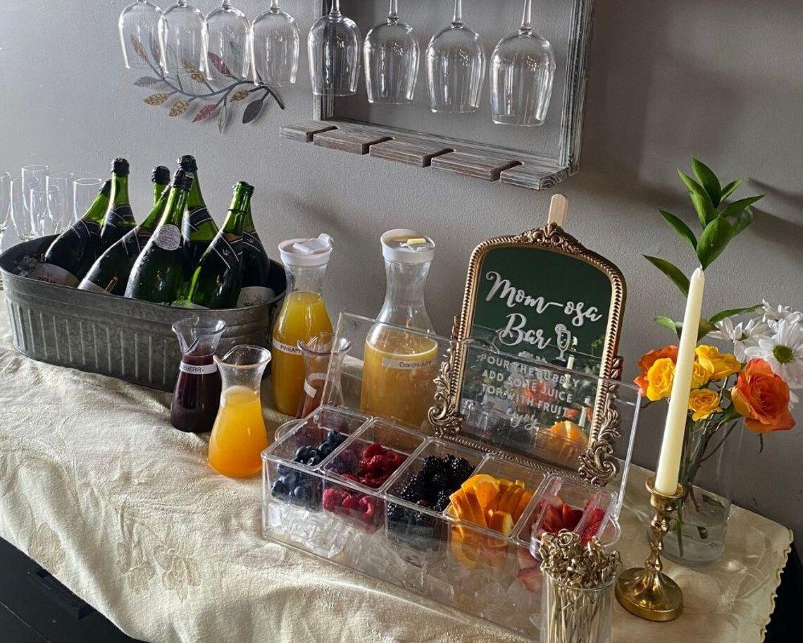 Custom Mirror Cocktail Menu | Wedding Bar Sign, Signature Drink Mirror ...