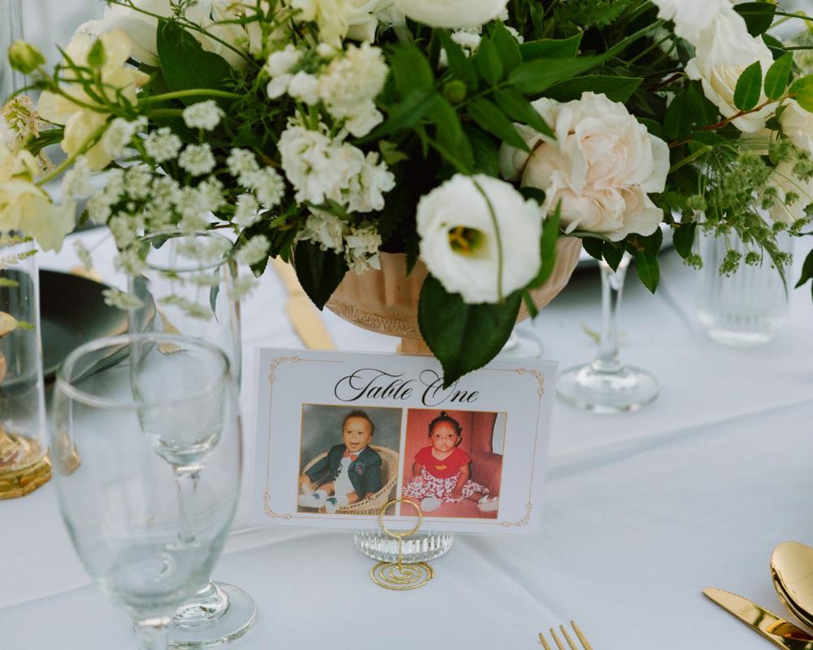 Baby Picture Wedding Table Numbers: Editable Canva Template (digital ...
