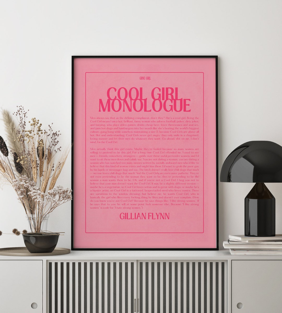 Cool Girl Monologue Art Print - Pink Trendy Decor (digital Download) - Etsy