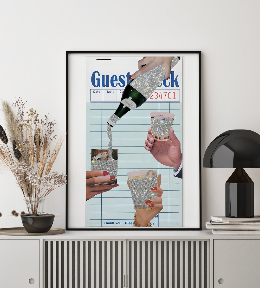 Trippy Cheers Guest Check - Art Print - Etsy