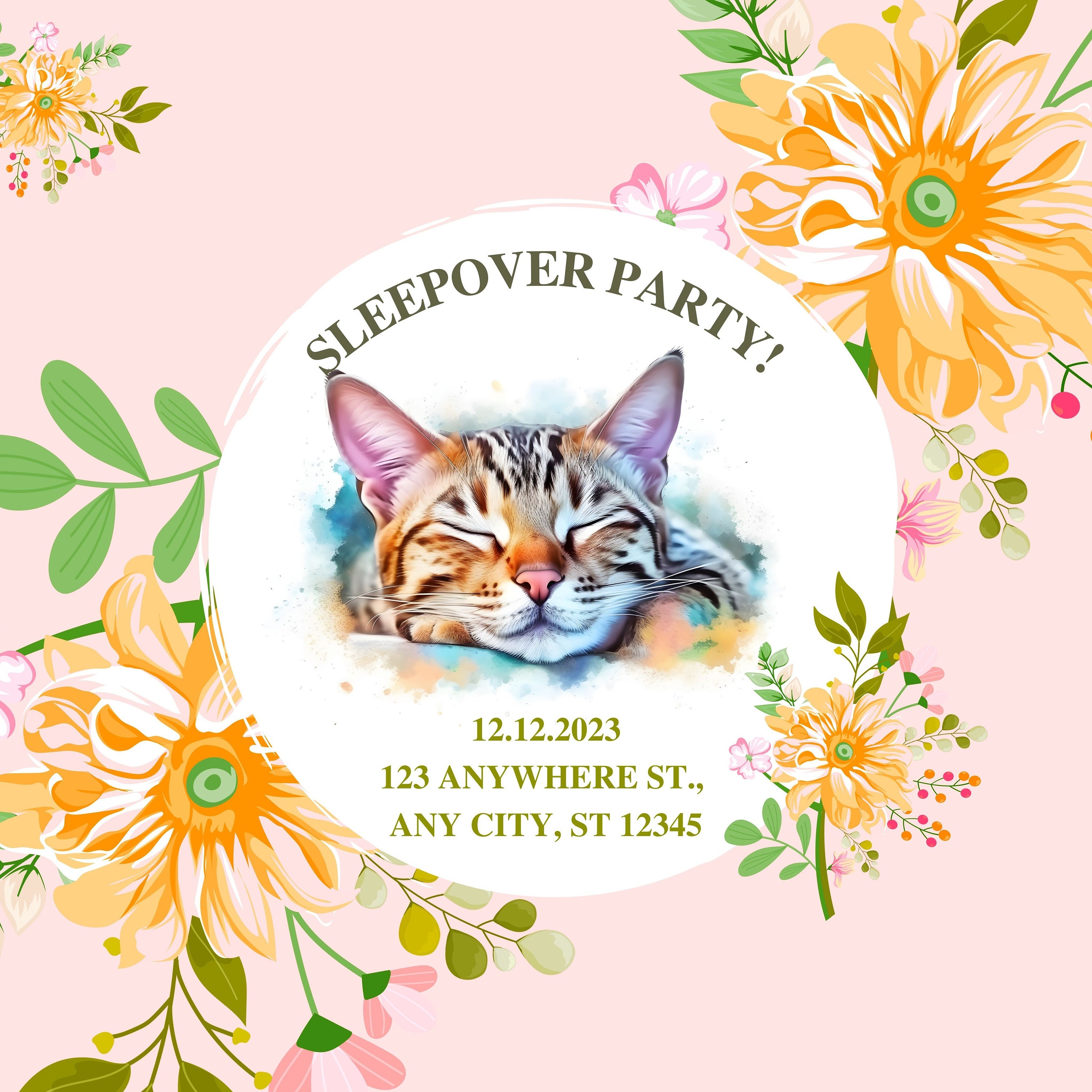 10 Sleepy Cat Watercolor Cat Clipart Watercolor Clipart - Etsy