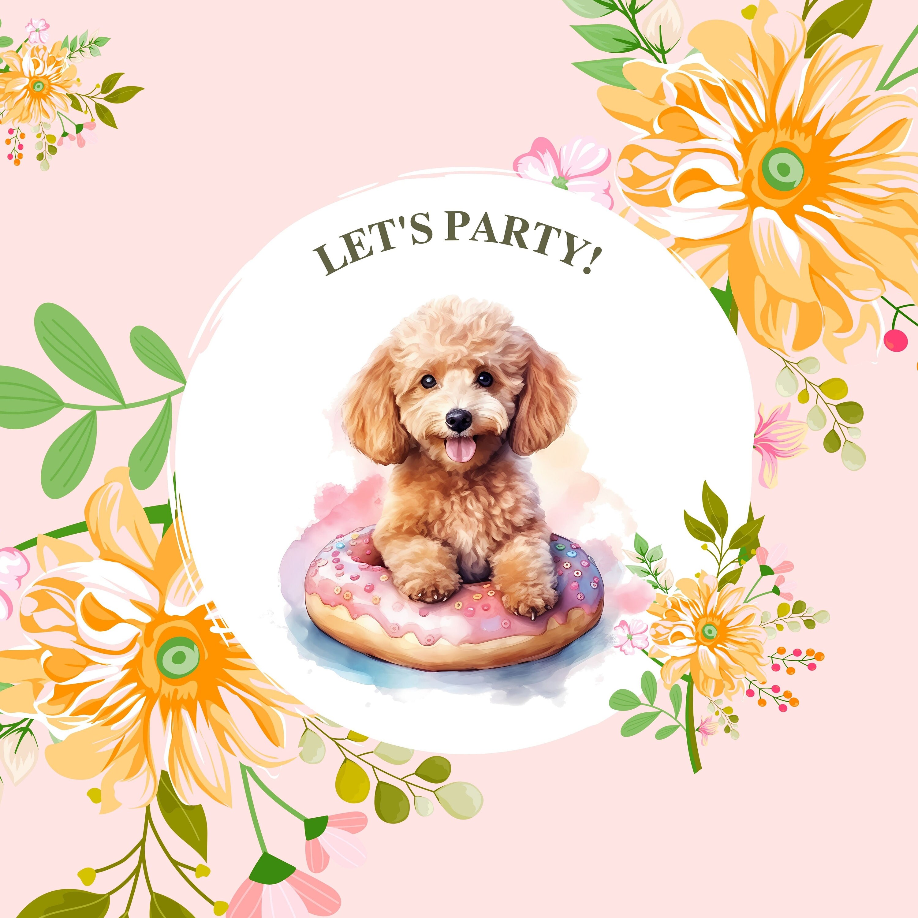 39 Poodle Puppy Watercolor Summer Adventure Time Watercolor Summer ...