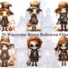 78 PNG Brown Halloween Watercolor Clipart Bundle: Junk Journal Cute ...