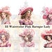 33 PNG Pink Baroque Lady Watercolor Clipart: Baroque Rococo Vintage ...