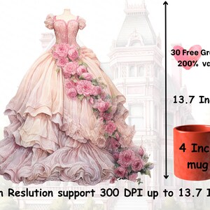 Pink Victorian Watercolor Clipart Bundle – 67 PNG Transparent ...