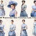 42 PNG Blue Victorian Lady Watercolor Clipart: Victorian Vintage Lady ...