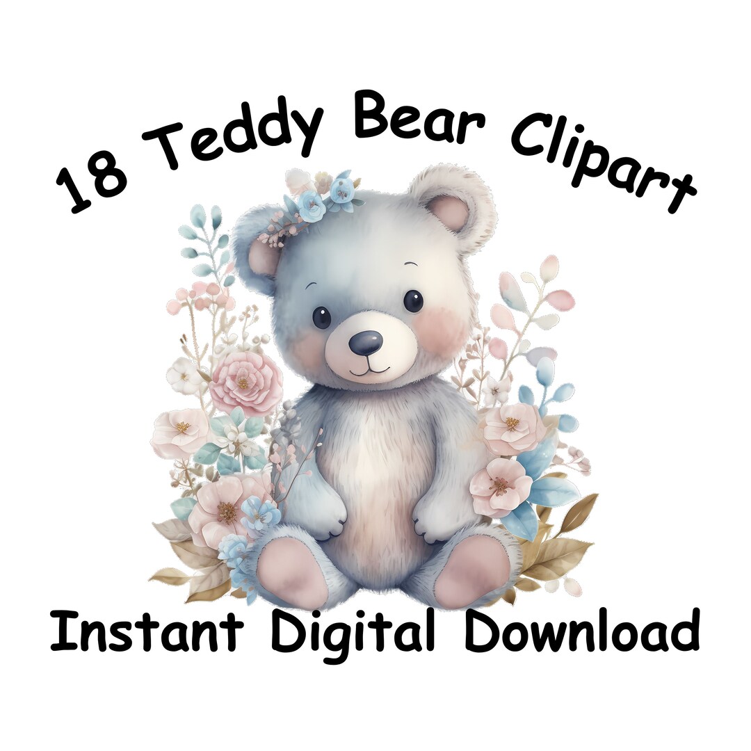 18 Teddy Bear Watercolor Teddy Watercolor Baby Bear Clipart Watercolor ...
