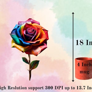 53 Rainbow Color Flower Watercolor Clipart Bundle-watercolor Floral ...
