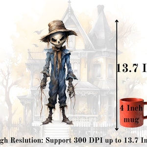 85 PNG Blue Halloween Watercolor Clipart Bundle: Junk Journal Spooky ...