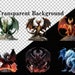 45 PNG Elemental Dragon Watercolor Clipart: Rainbow Color DND Dragon ...